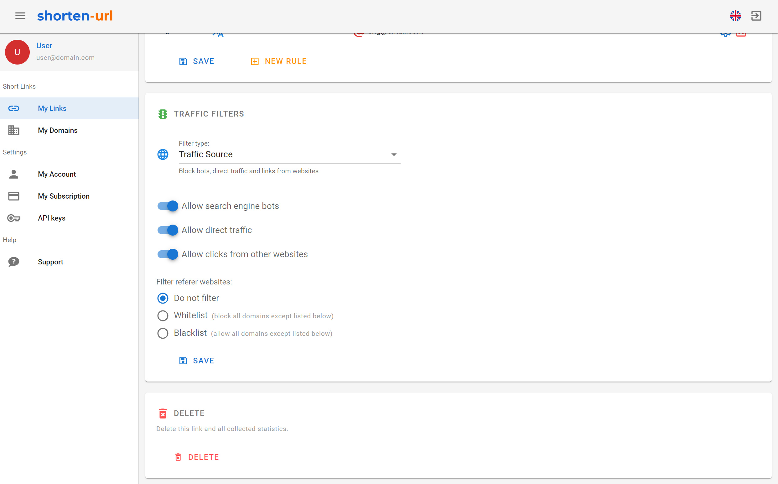 shorten-url : Professional URL shortener service